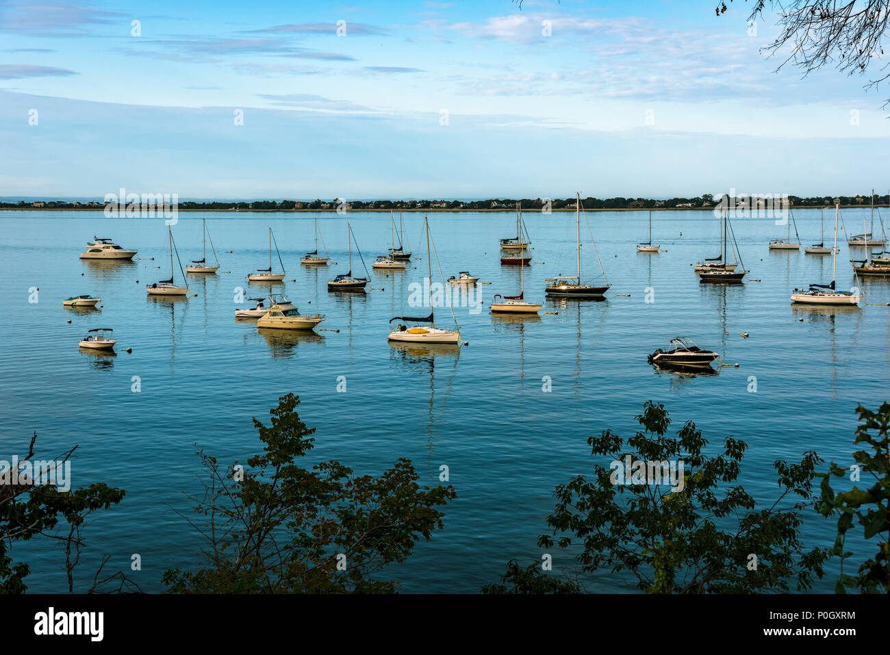 View on the Northport Bay in Centerpoint, NY; Long Island, Nassau ...