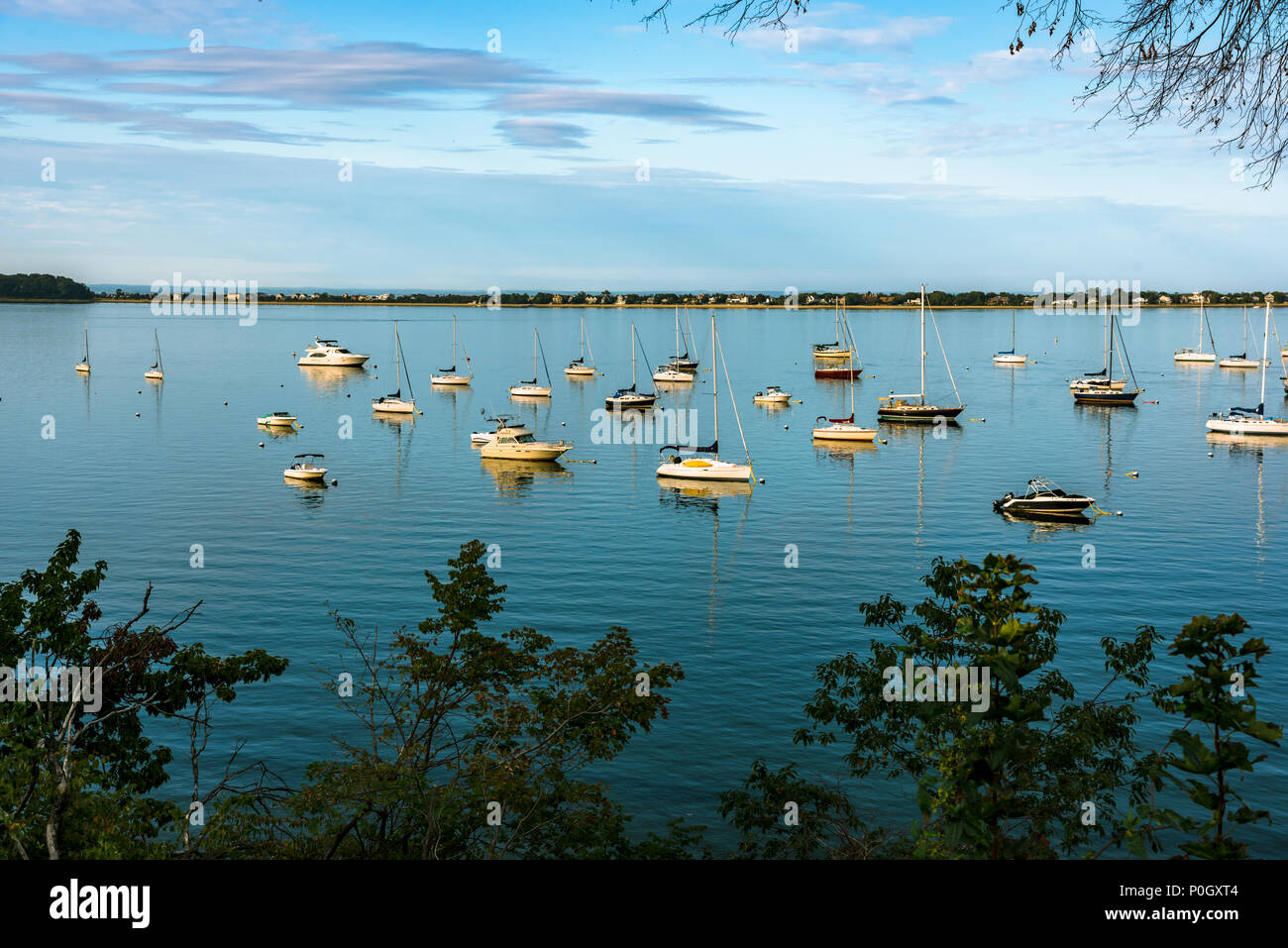 View on the Northport Bay in Centerpoint, NY; Long Island, Nassau ...