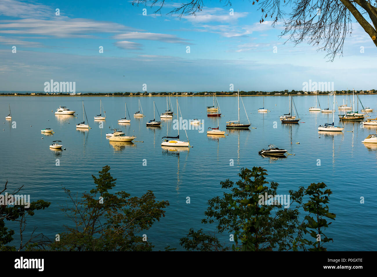 View on the Northport Bay in Centerpoint, NY; Long Island, Nassau ...