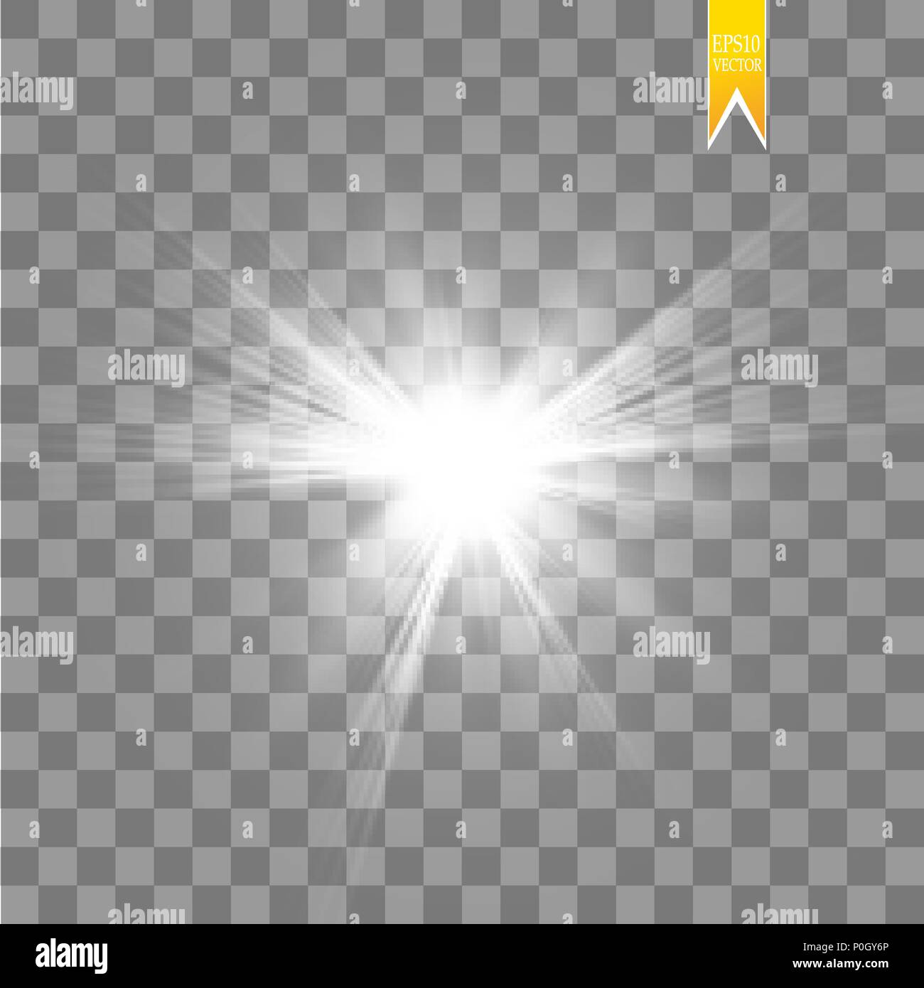 Sun isolated on transparent background. Vector illustration Stock ...