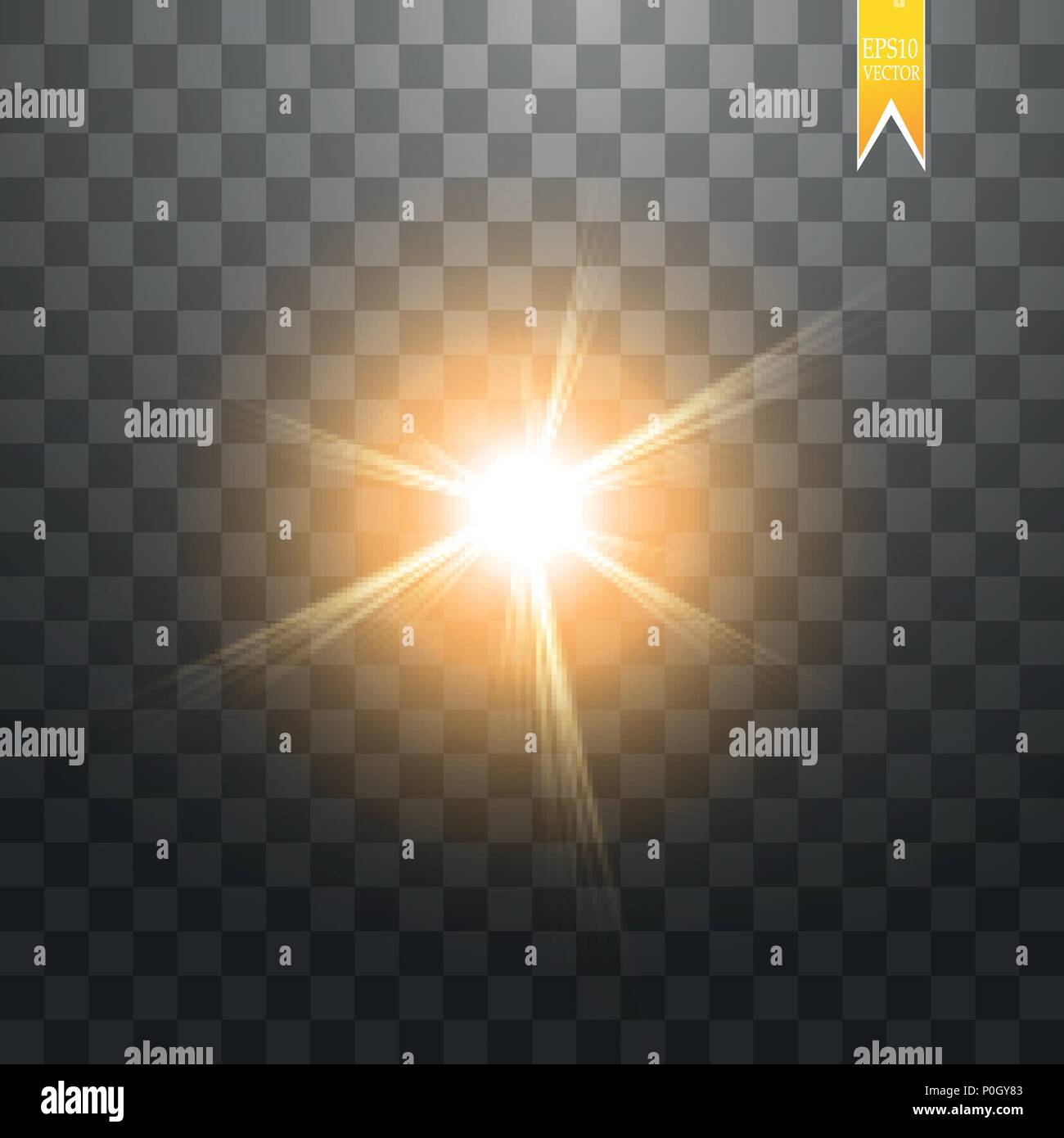 Sun isolated on transparent background. Vector illustration Stock ...