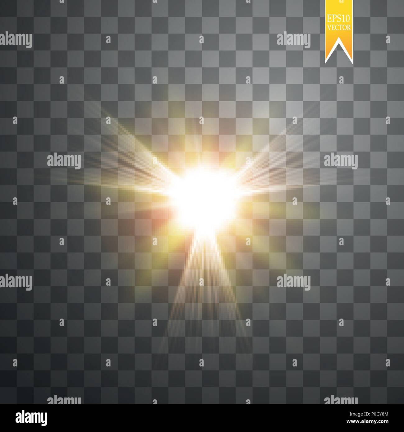 Sun isolated on transparent background. Vector illustration Stock ...