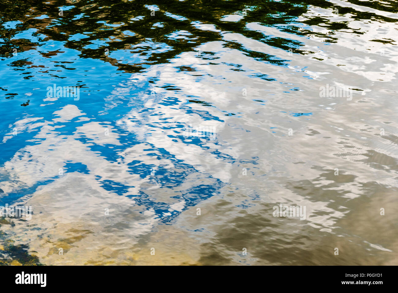 Waves in lake create abstract patterns; south central Florida; USA ...