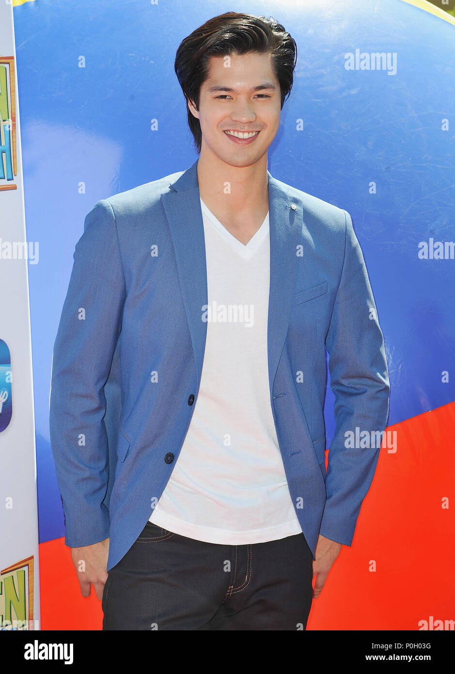 a Ross Butler at the Teen Beach 2 Premiere on the Disney Lot in Burbank ...