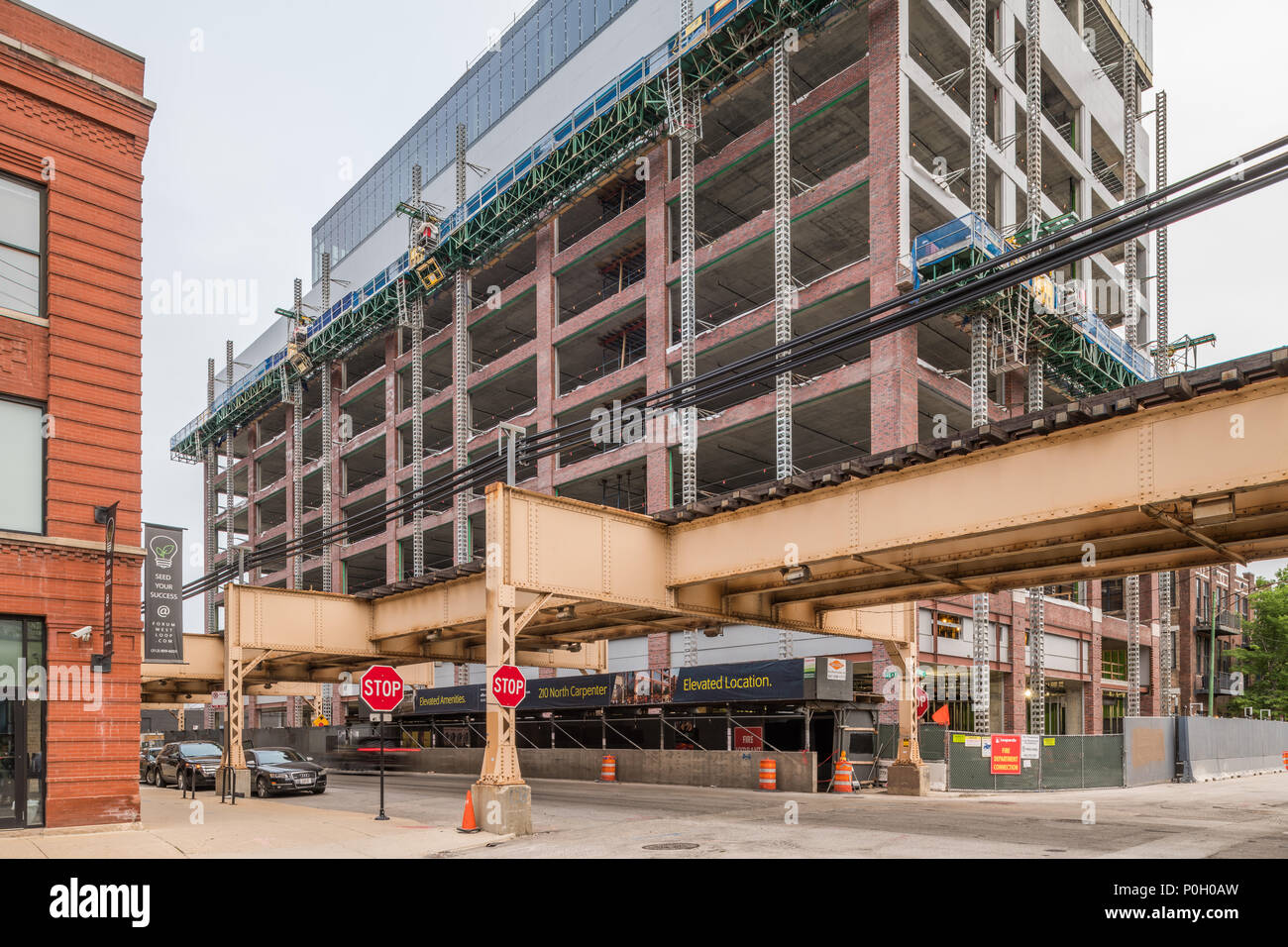Buildings in Fulton Market neighborhood Stock Photo - Alamy