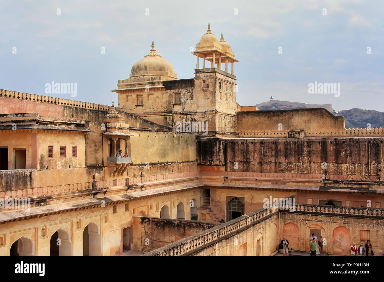 View of zenana in the fourth courtyard of Amber Fort, Rajasthan, India ...