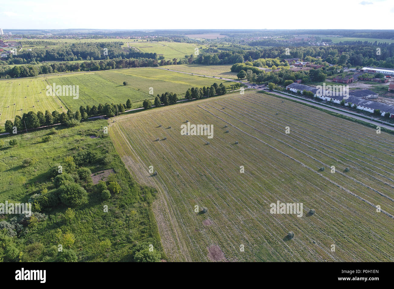 Flying above golden wheat field hi-res stock photography and images - Alamy