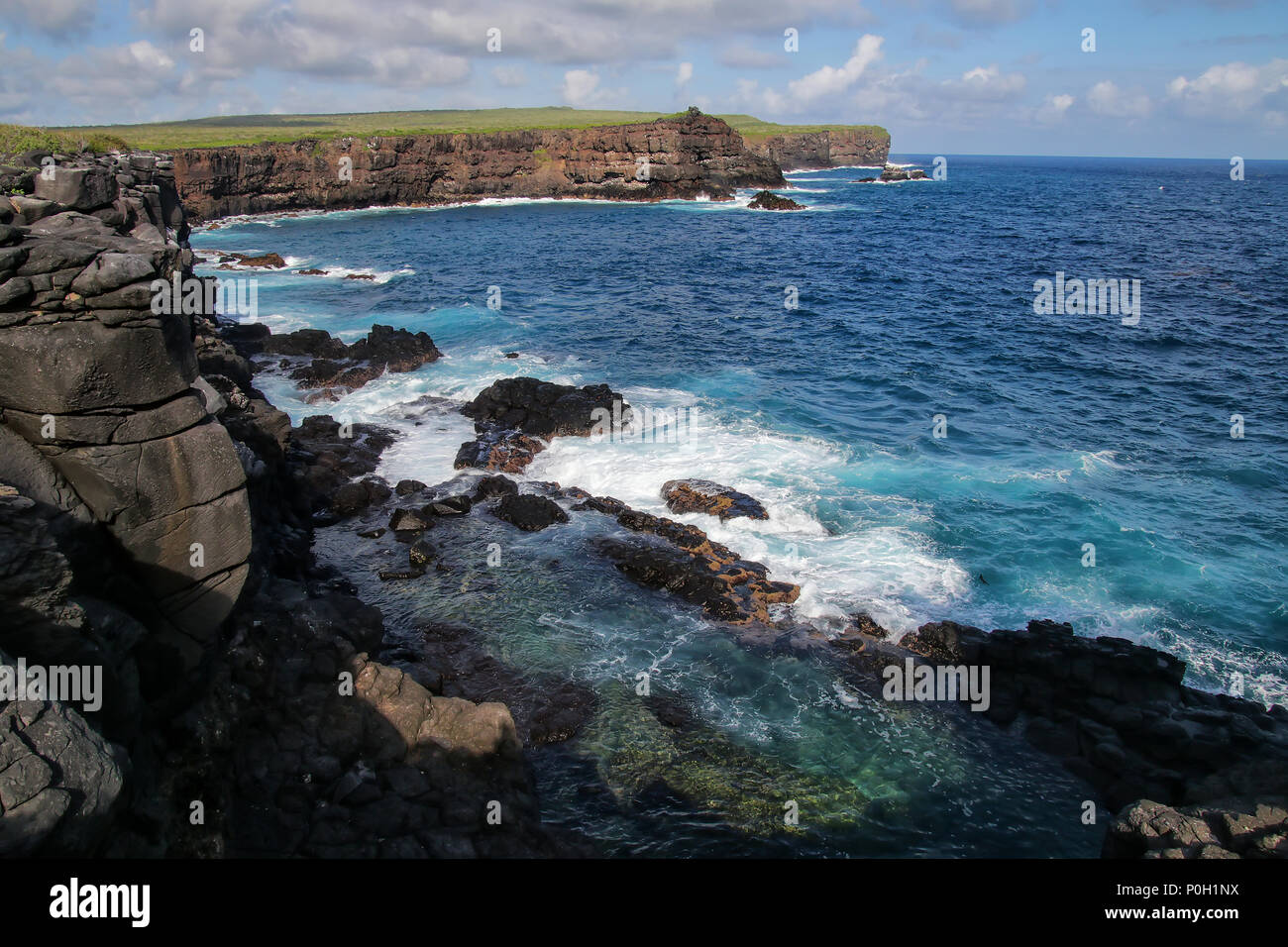 Coast of Espanola Island in Galapagos National park, Ecuador Stock ...