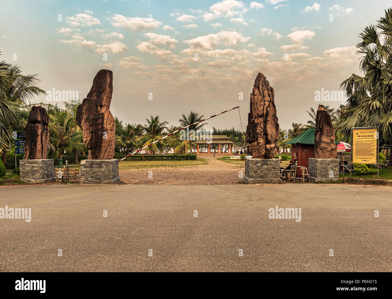 Vinh city, Vietnam - October 30, 2017: Entrance to Bai Lu resort in ...