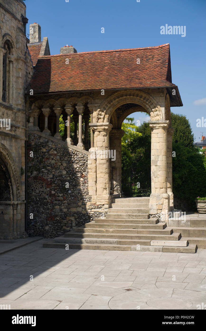 Canterbury cathedral exterior steps Stock Photo - Alamy