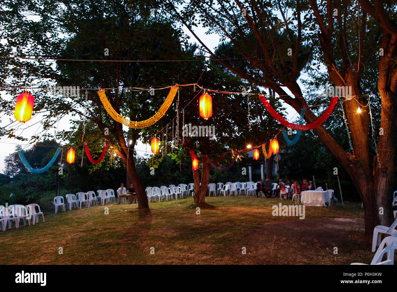 Traditional Turkish wedding area Stock Photo - Alamy