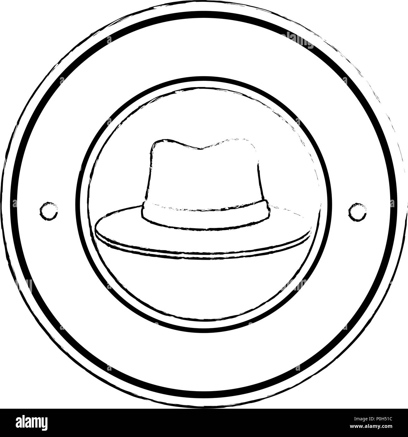 traditional canadian hat seal stamp vector illustration design Stock ...