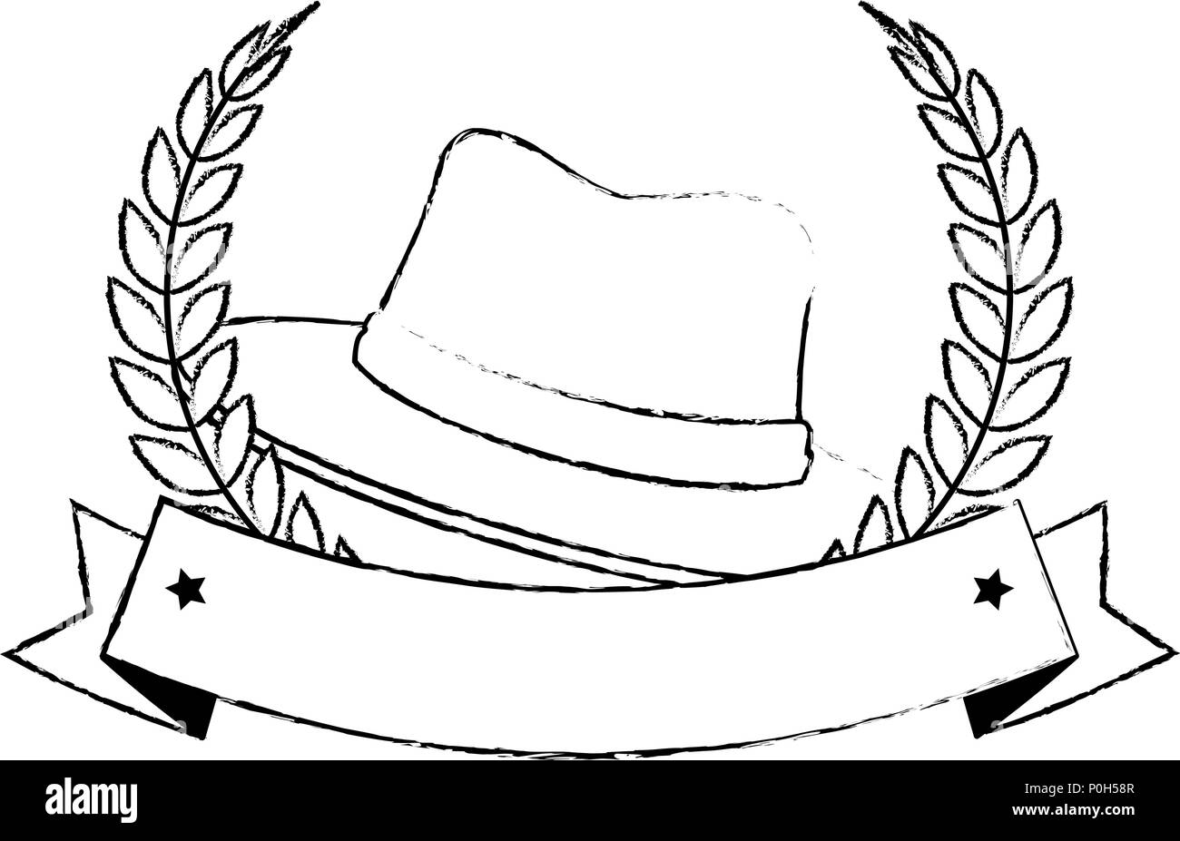 traditional canadian hat with wreath vector illustration design Stock ...