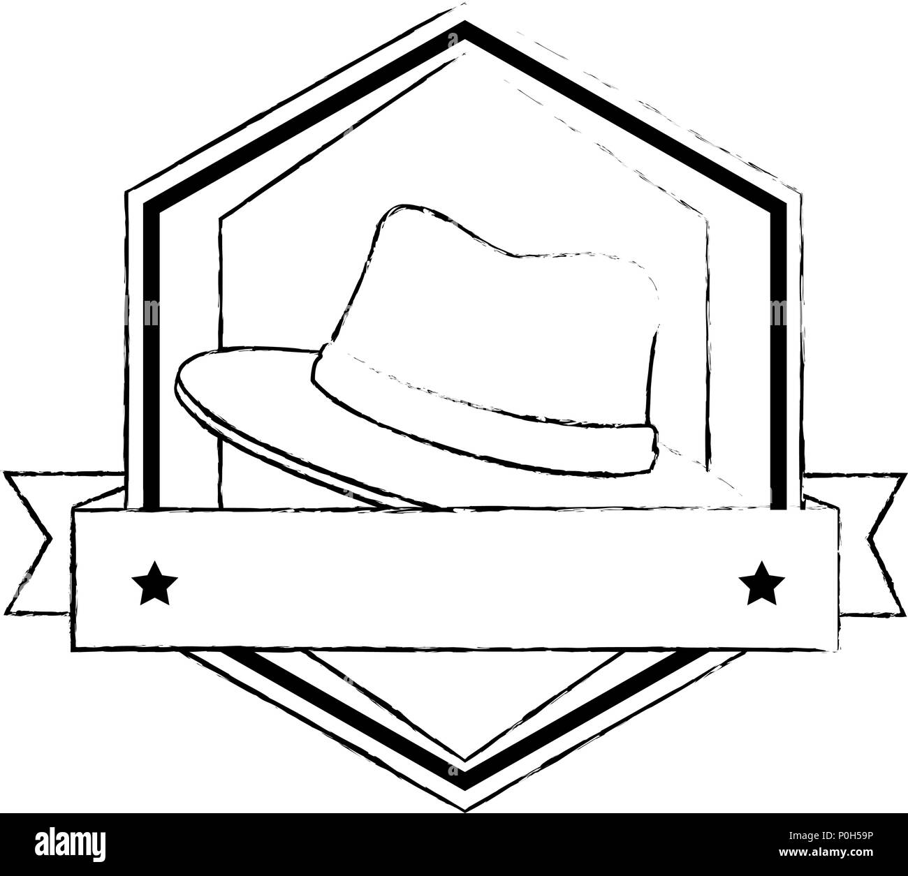 traditional canadian hat frame with tape vector illustration design ...