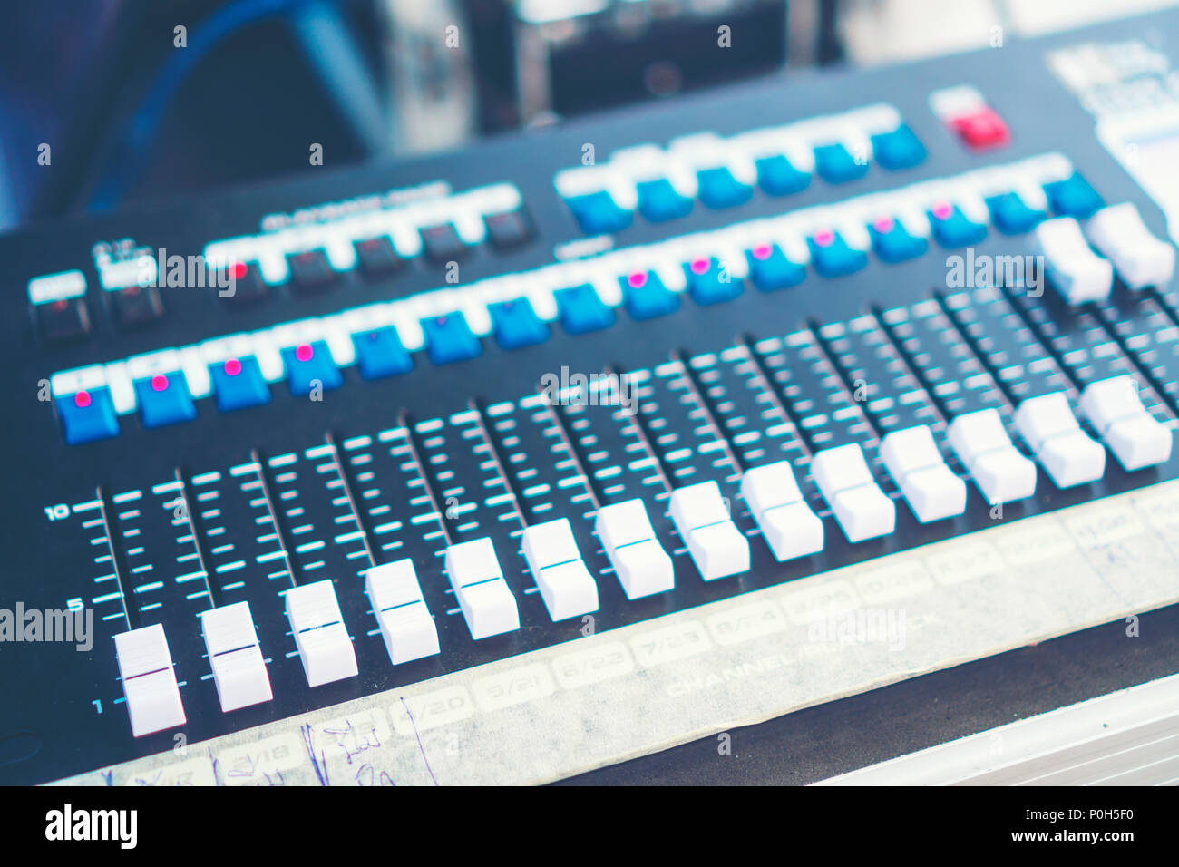 sound music mixer control panel Stock Photo - Alamy