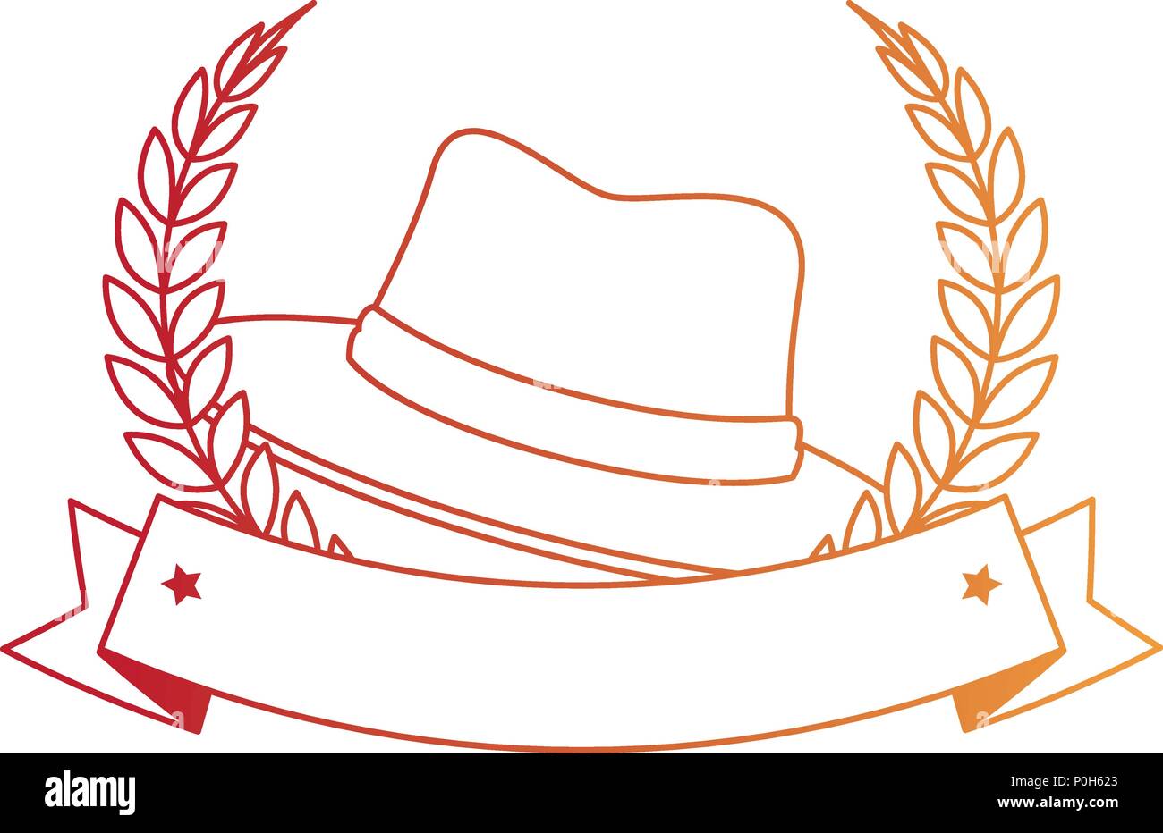 traditional canadian hat with wreath vector illustration design Stock ...