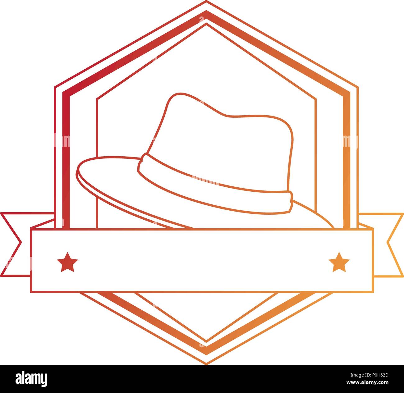 traditional canadian hat frame with tape vector illustration design ...