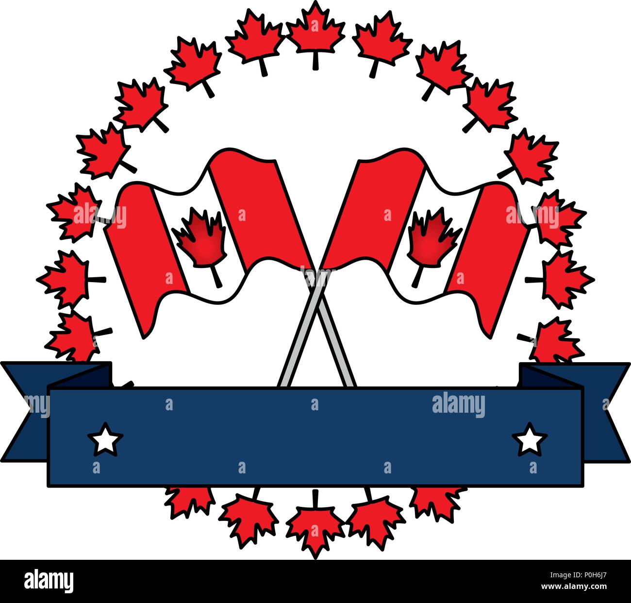 Canadian Province Flags Stock Vector Images - Alamy