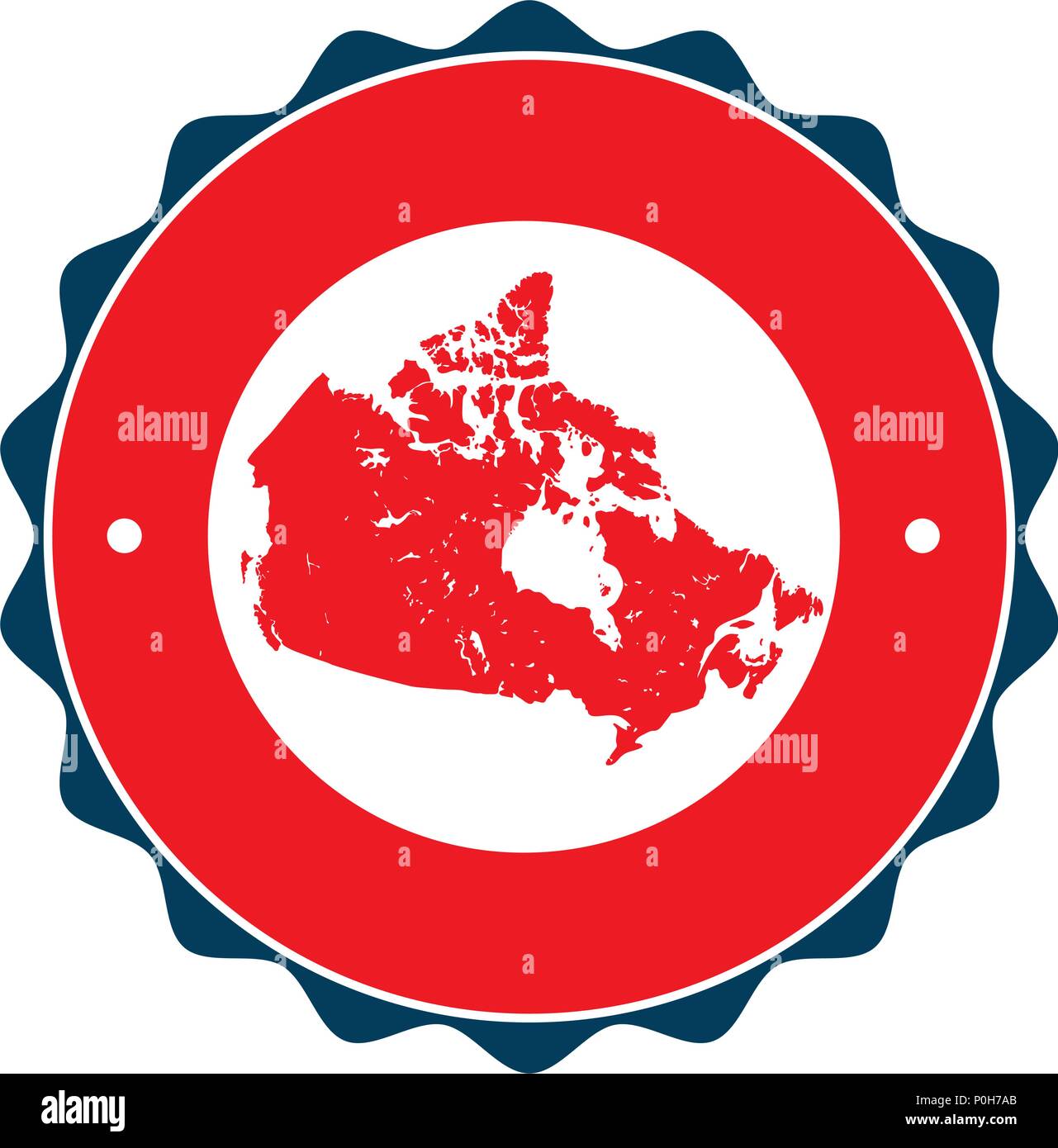 canadian map seal stamp vector illustration design Stock Vector Image ...