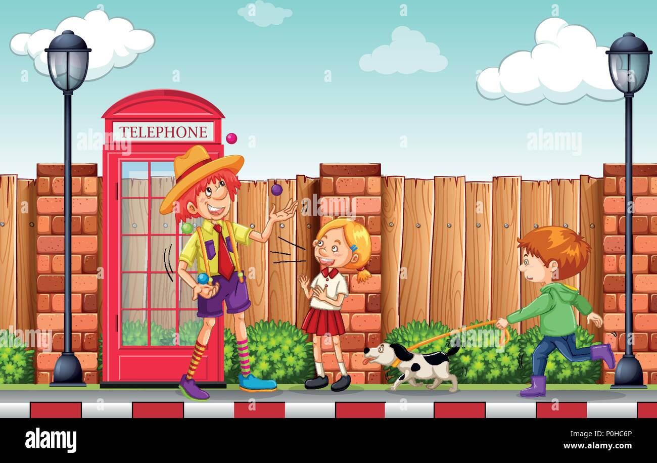 Performance on the street Stock Vector Images - Alamy