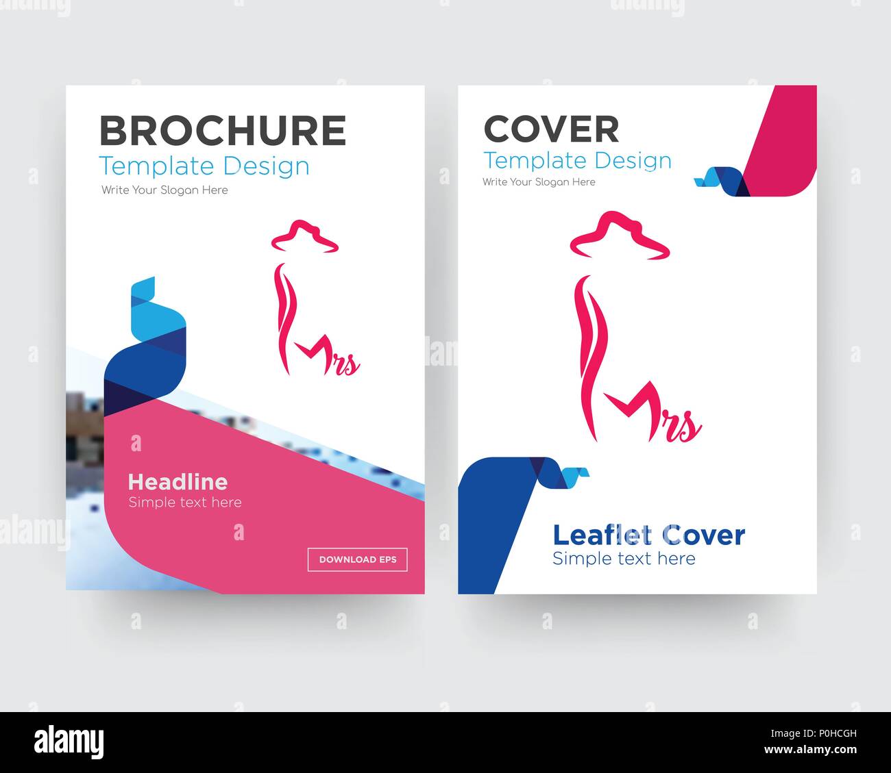 mrs brochure flyer design template with abstract photo background ...