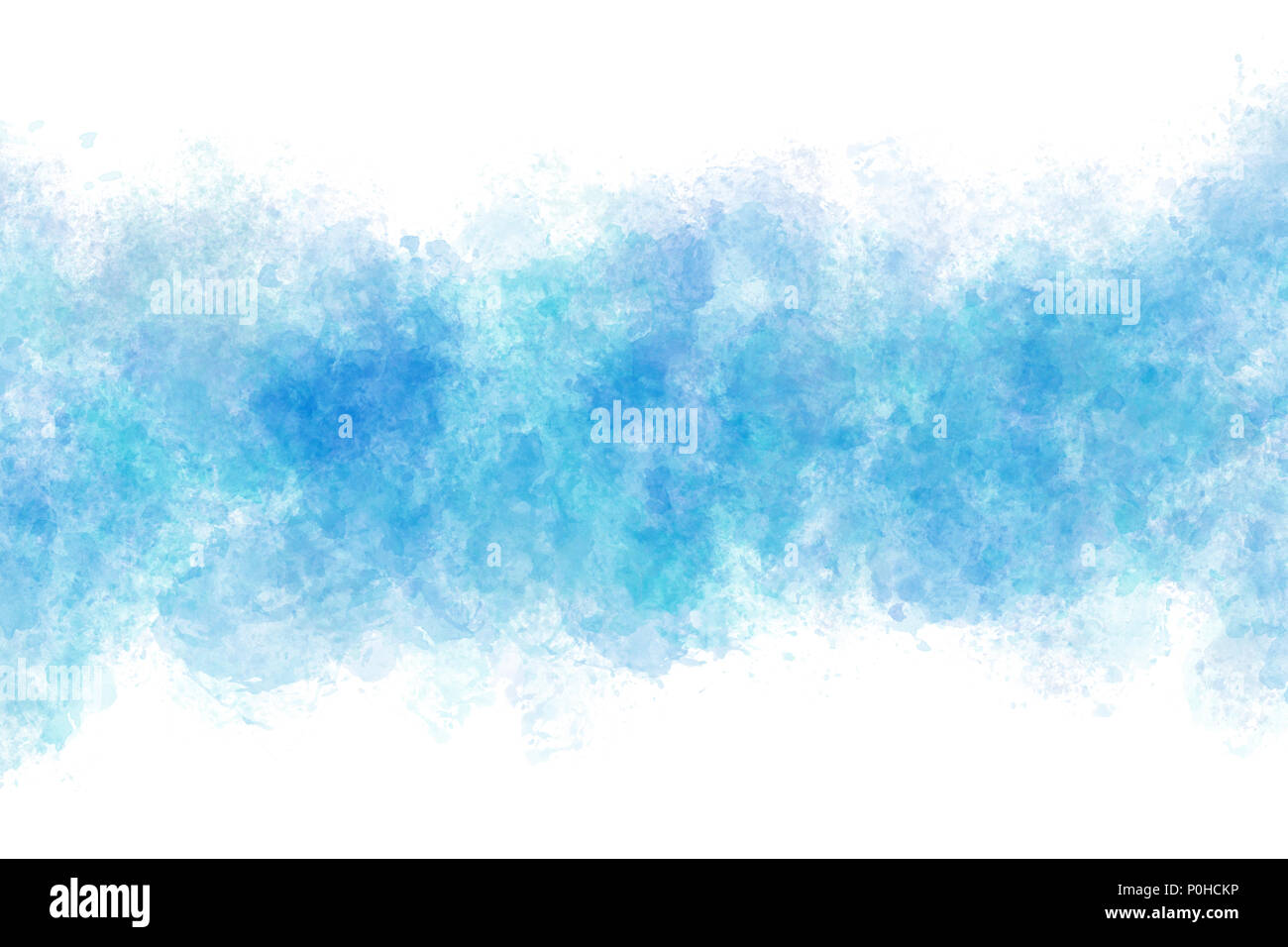 Summer blue color water wave splash abstract or watercolor paint ...