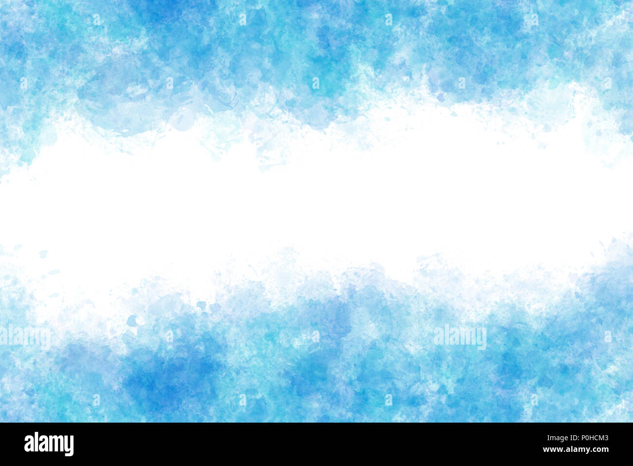 Summer blue color water wave splash abstract or watercolor paint ...