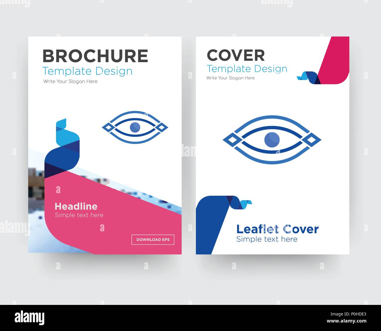 eye brochure flyer design template with abstract photo background ...