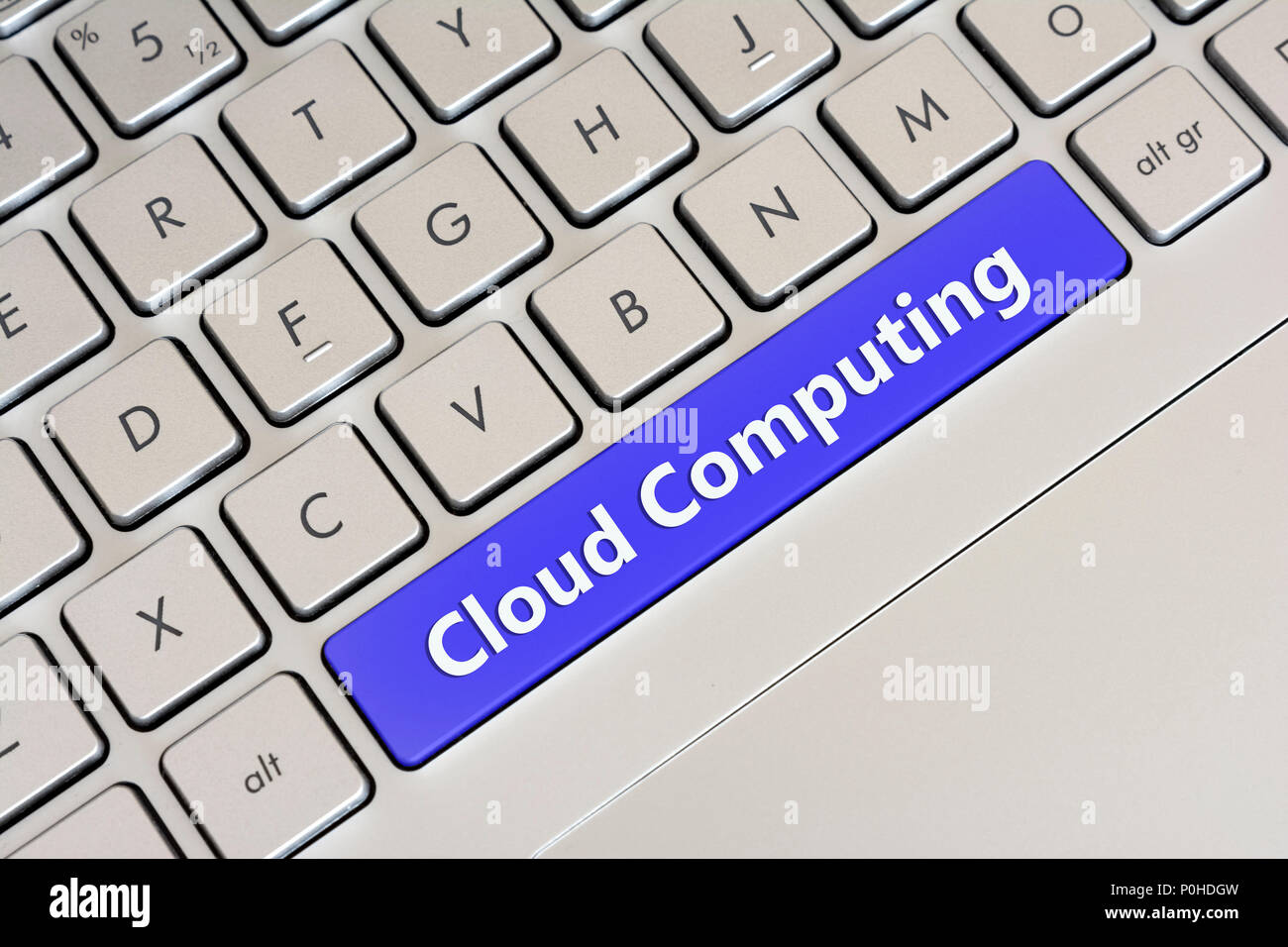 Cloud Computing Writing On Computer Keyboard Stock Photo - Alamy