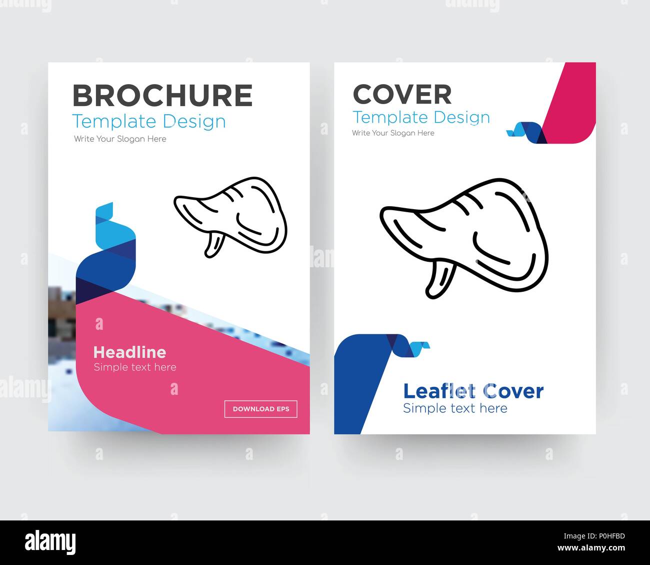Human Liver brochure flyer design template with abstract photo ...