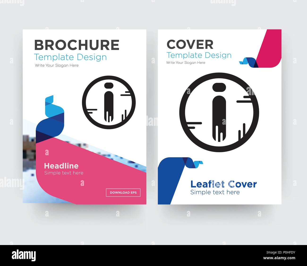 Info brochure flyer design template with abstract photo background ...