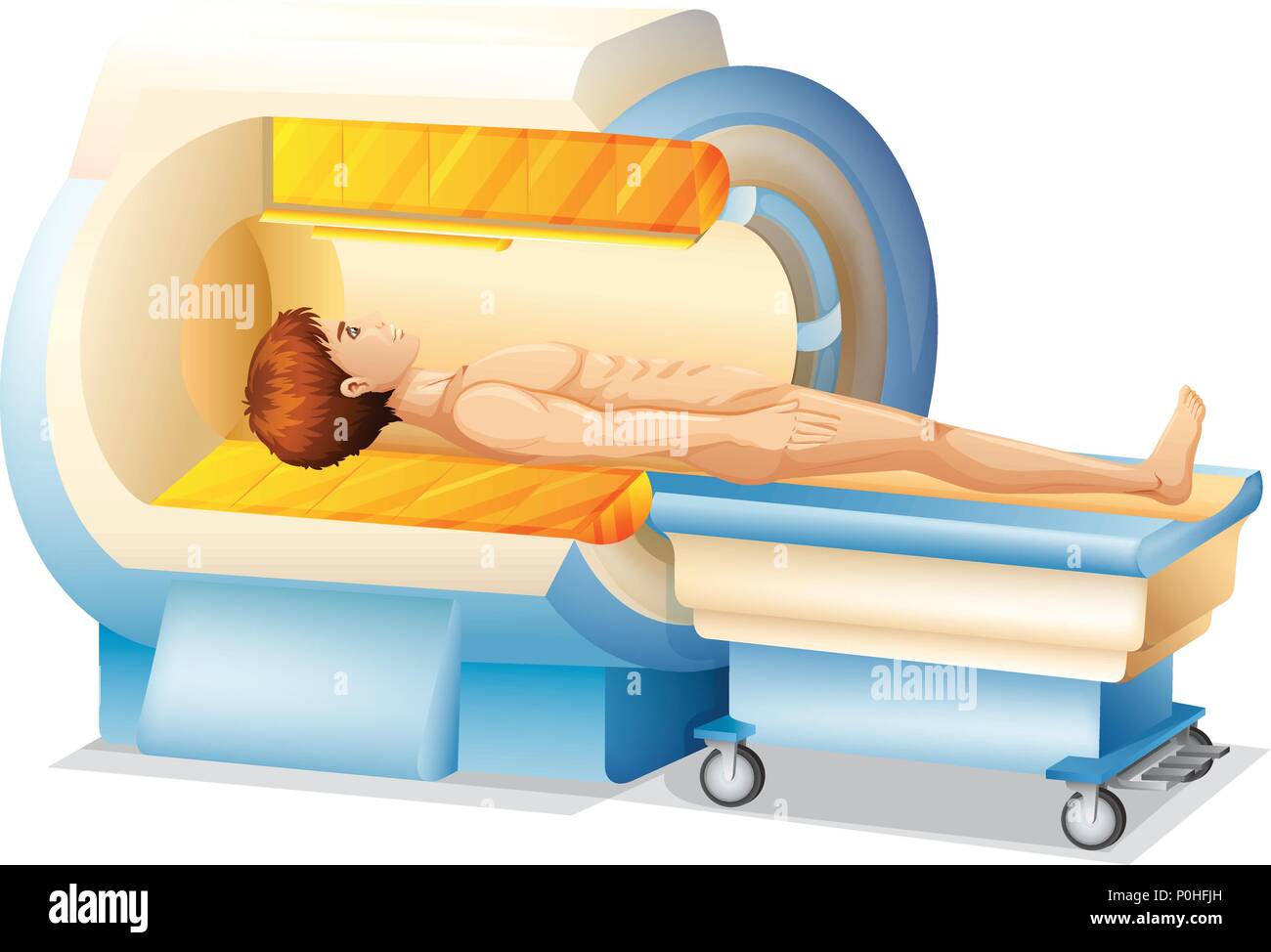 A Man in MRI Scanner illustration Stock Vector Image & Art - Alamy