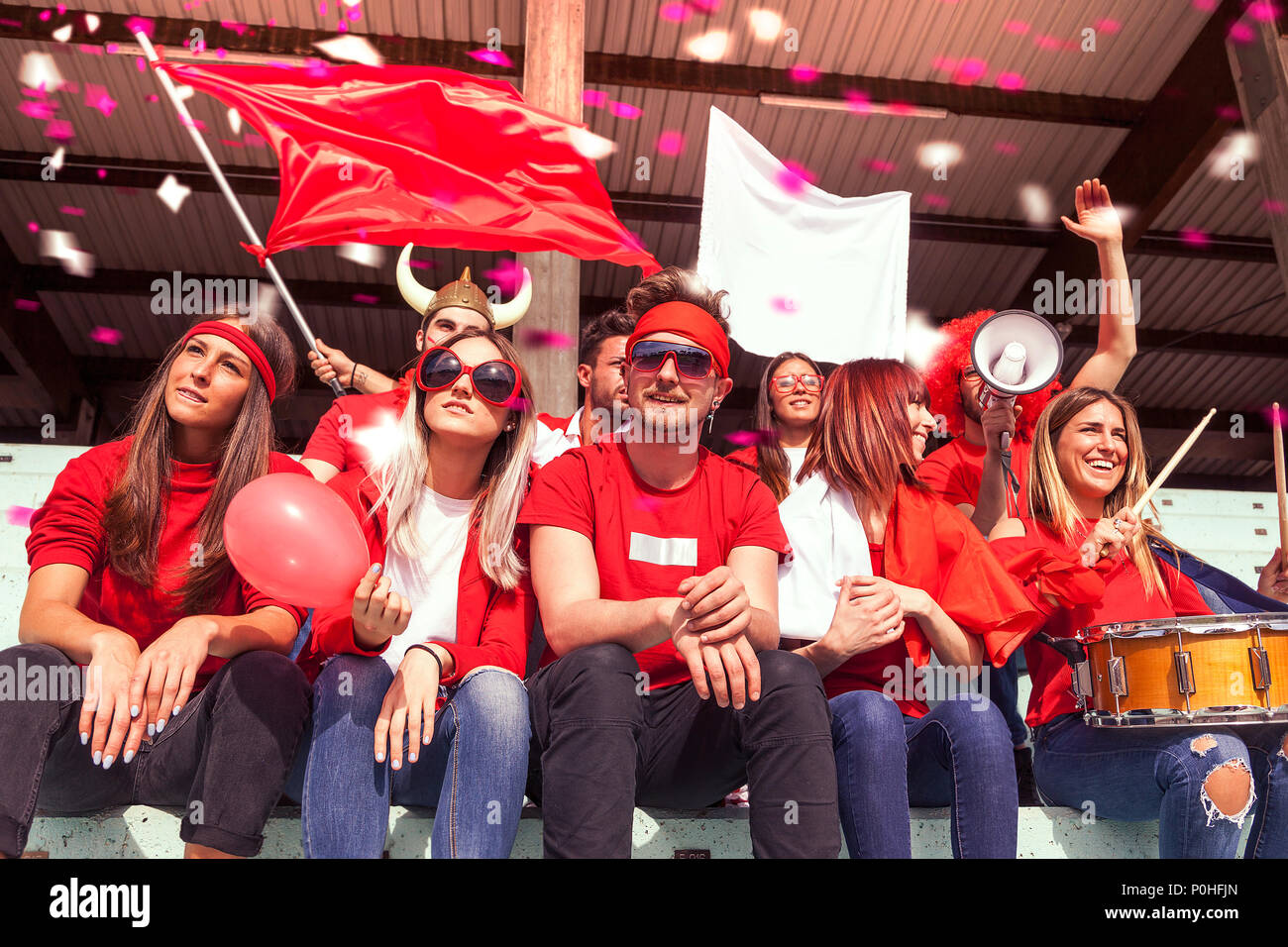 Fans dressed up in the stands hi-res stock photography and images - Alamy