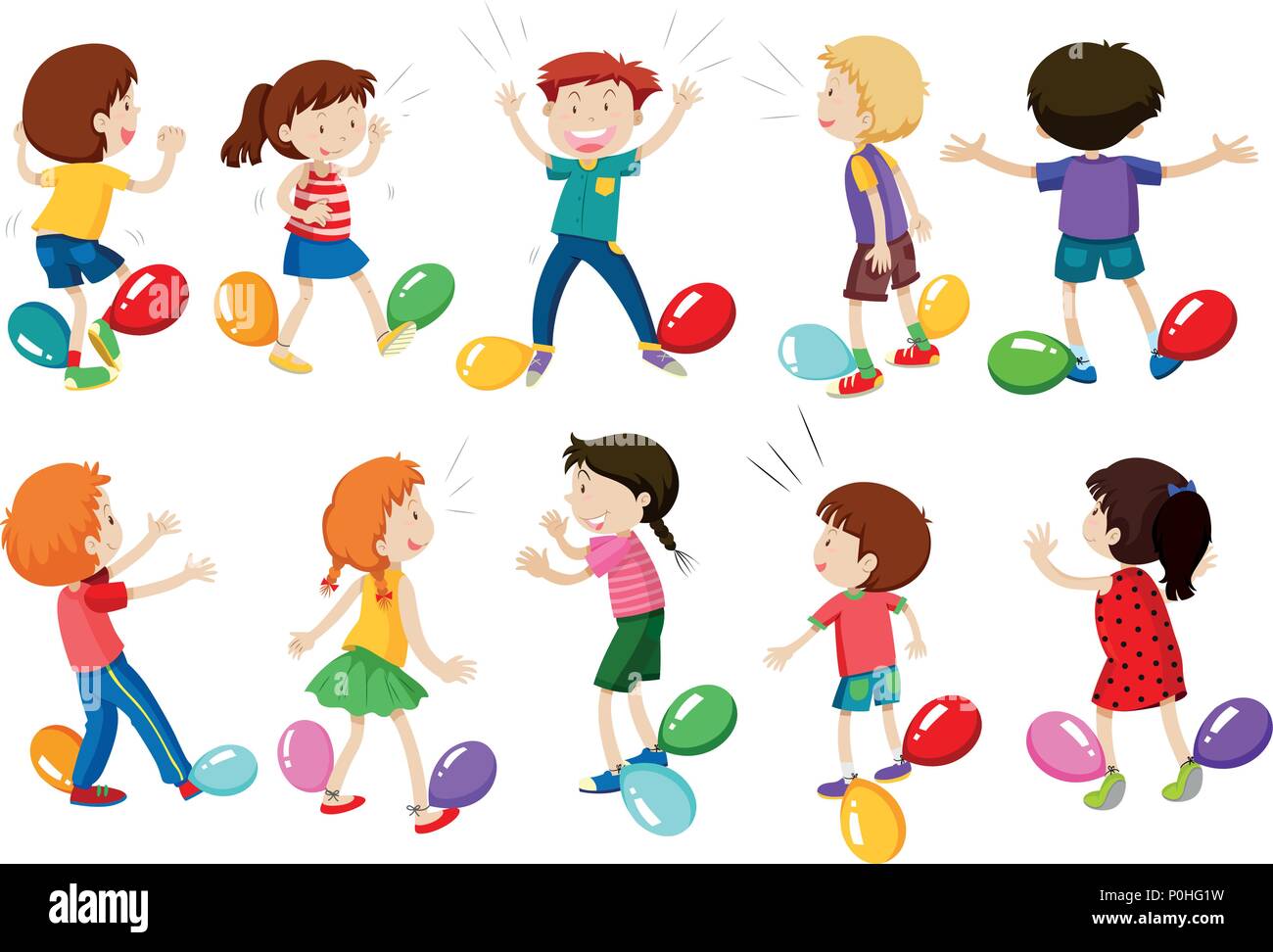 Child balloon pop hi-res stock photography and images - Alamy