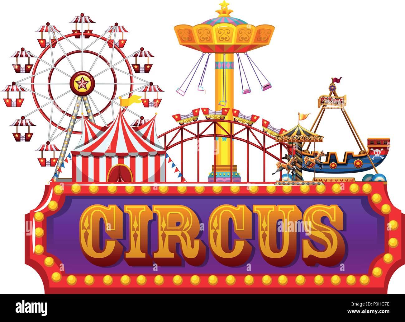 A Fun Fair Circus Banner illustration Stock Vector Image & Art - Alamy