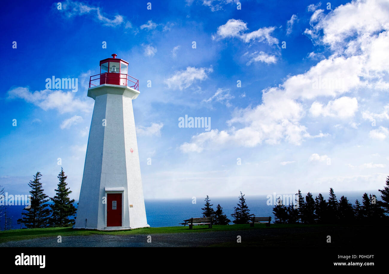 The lighthouse at Cape George, Nova Scotia. Canada Stock Photo - Alamy