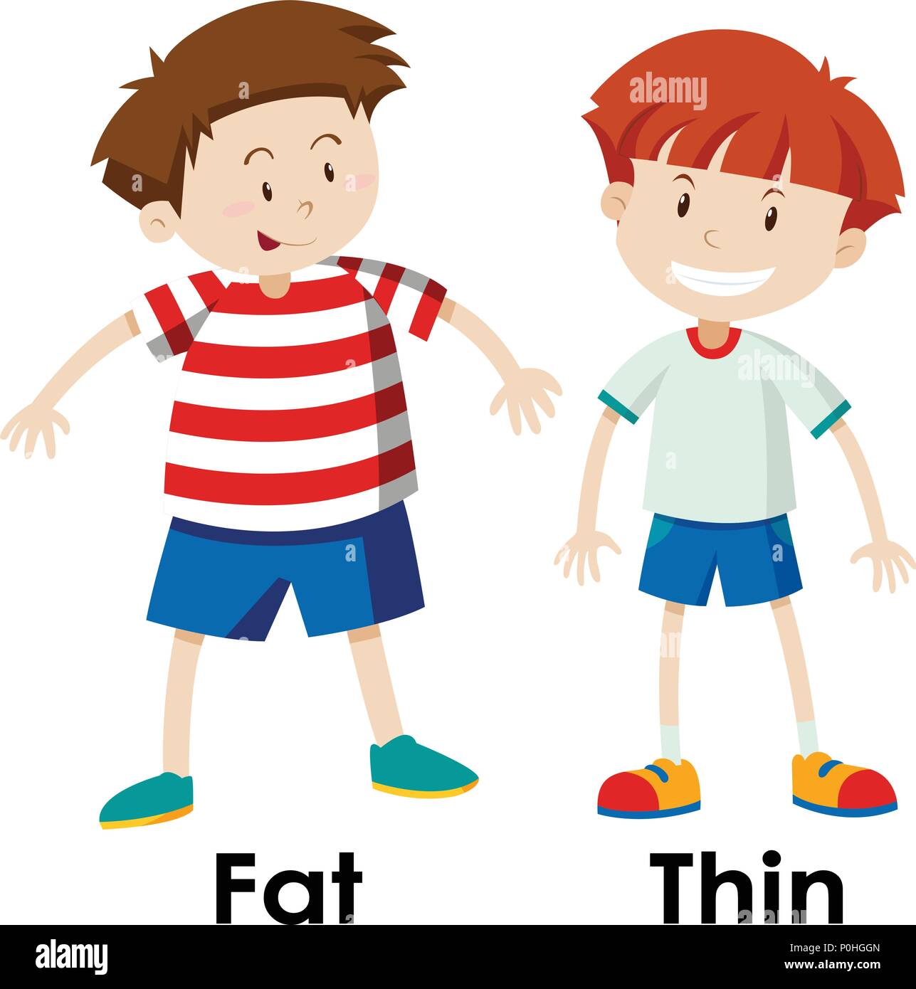 Differences between fat and thing illustration Stock Vector Image & Art ...