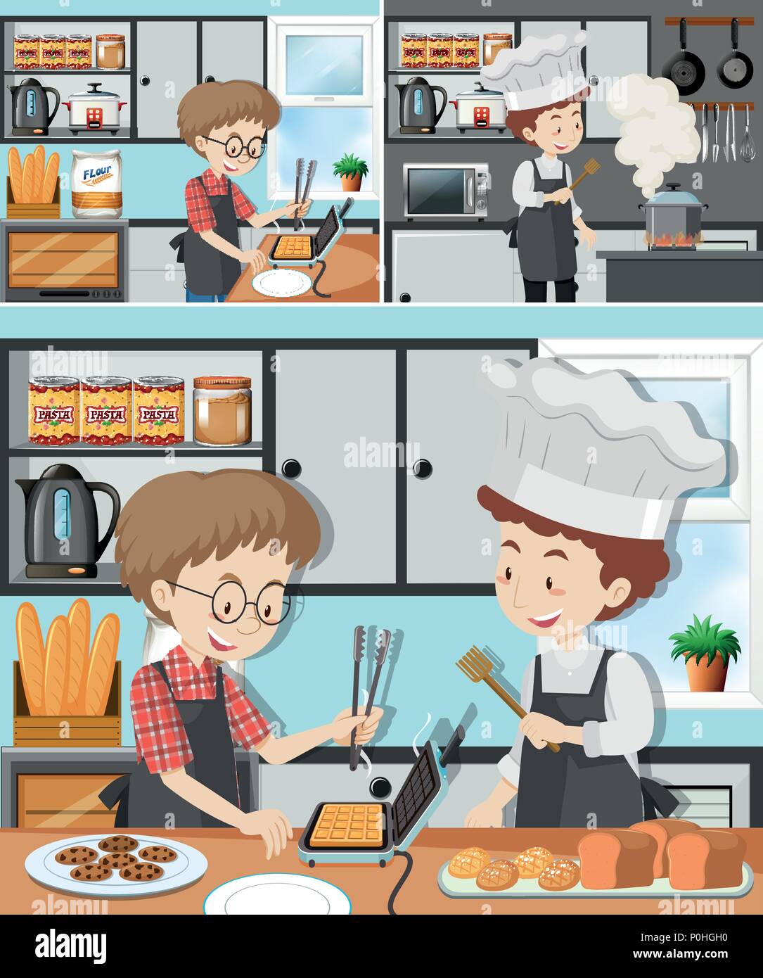 Cooking class Stock Vector Images - Alamy