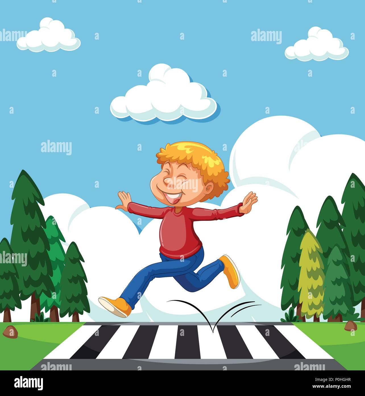 Crossing The Road Clipart