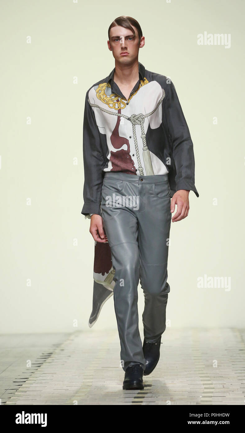 Models on the catwalk during the Daniel W. Fletcher London Fashion Week ...