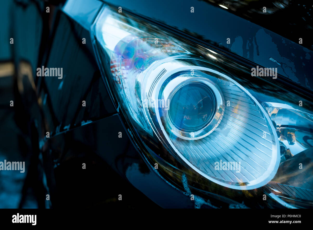 Car headlight with shallow depth of field. Luxury Cars Headlight ...