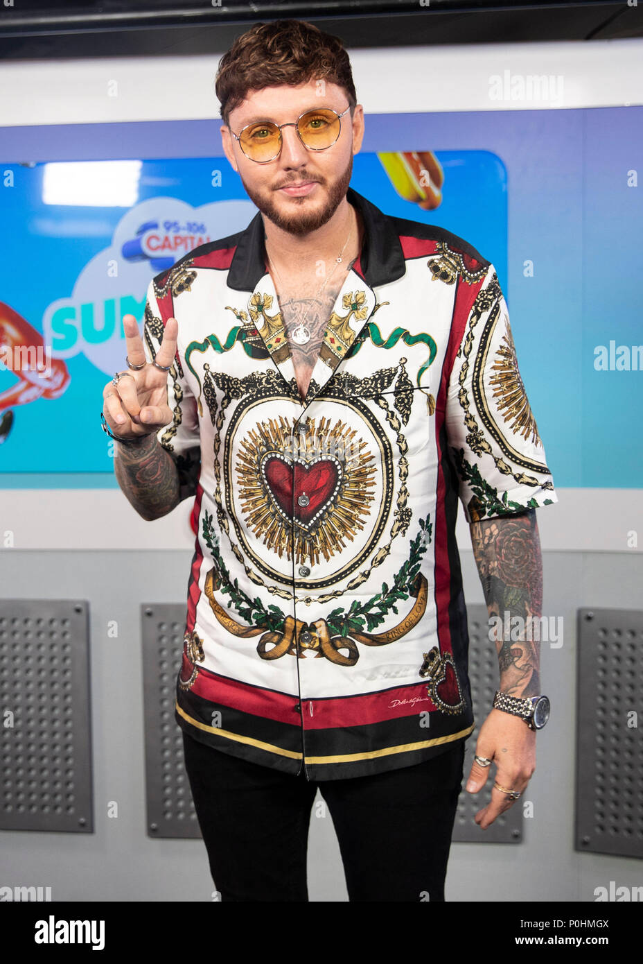 James Arthur in the on air studio during Capital's Summertime Ball with ...
