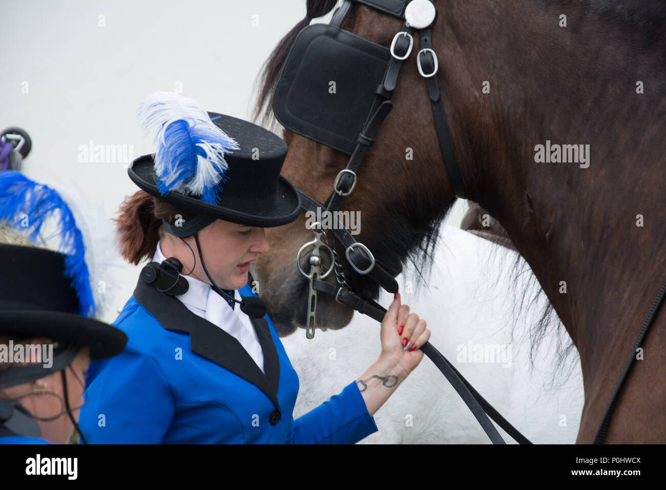Woman riding goat hi-res stock photography and images - Alamy