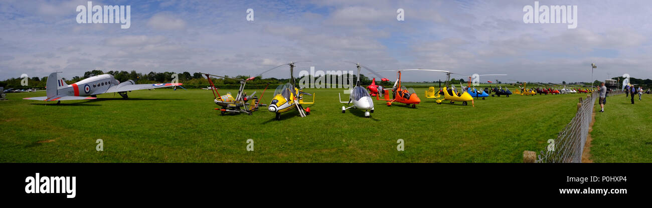 Bedfordshire 9th June 2018 UK. The Worlds Largest gathering of Autogyro ...