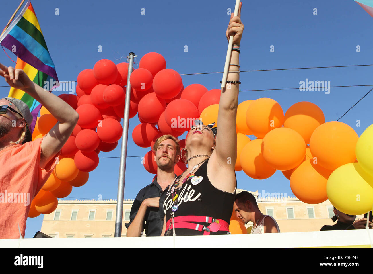 Athens, Greece. 9th June, 2018. Thousands of people march in the ...