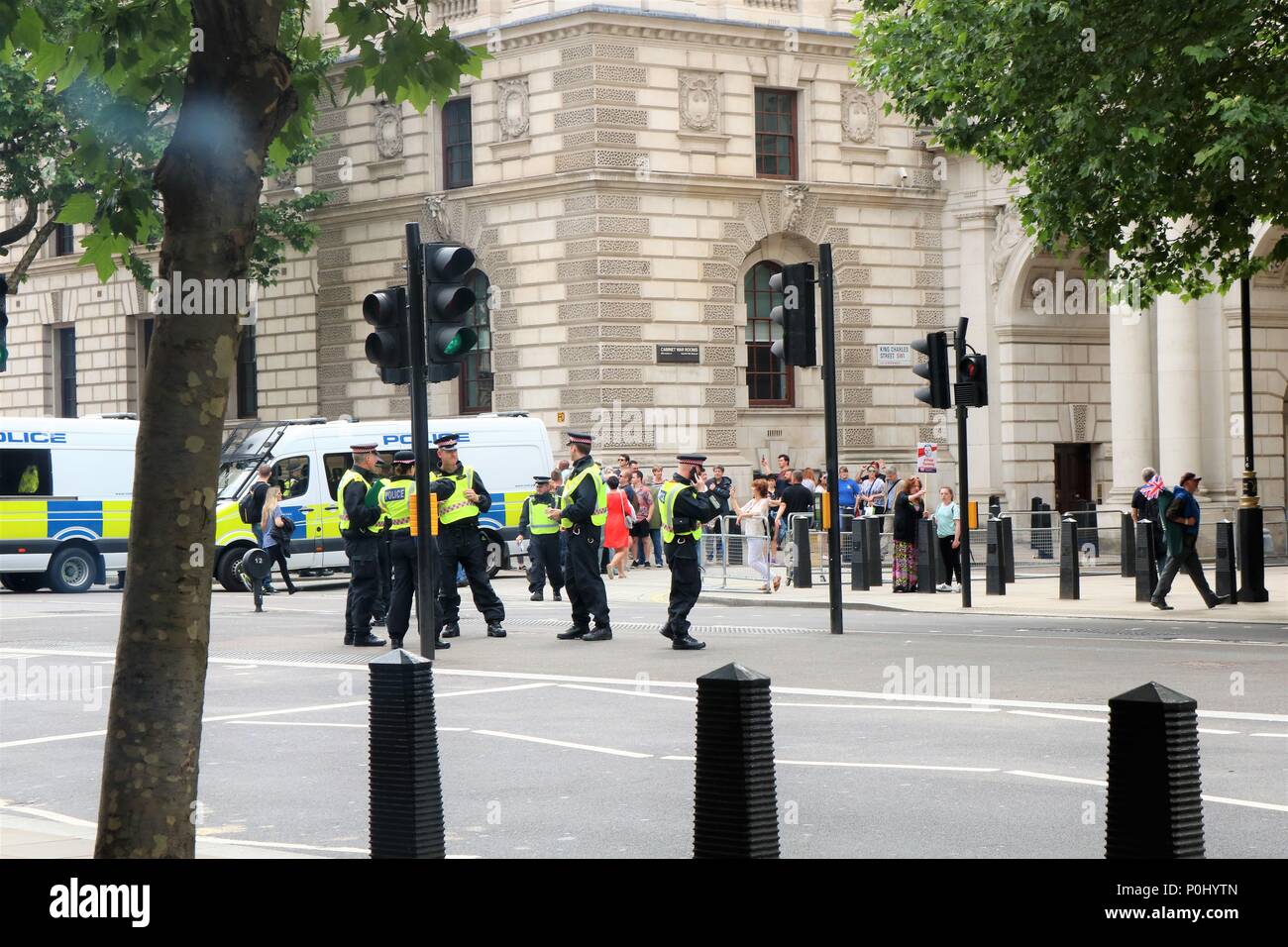 London, UK. 9th June 2018. Free Tommy Robinson March in London, UK with ...