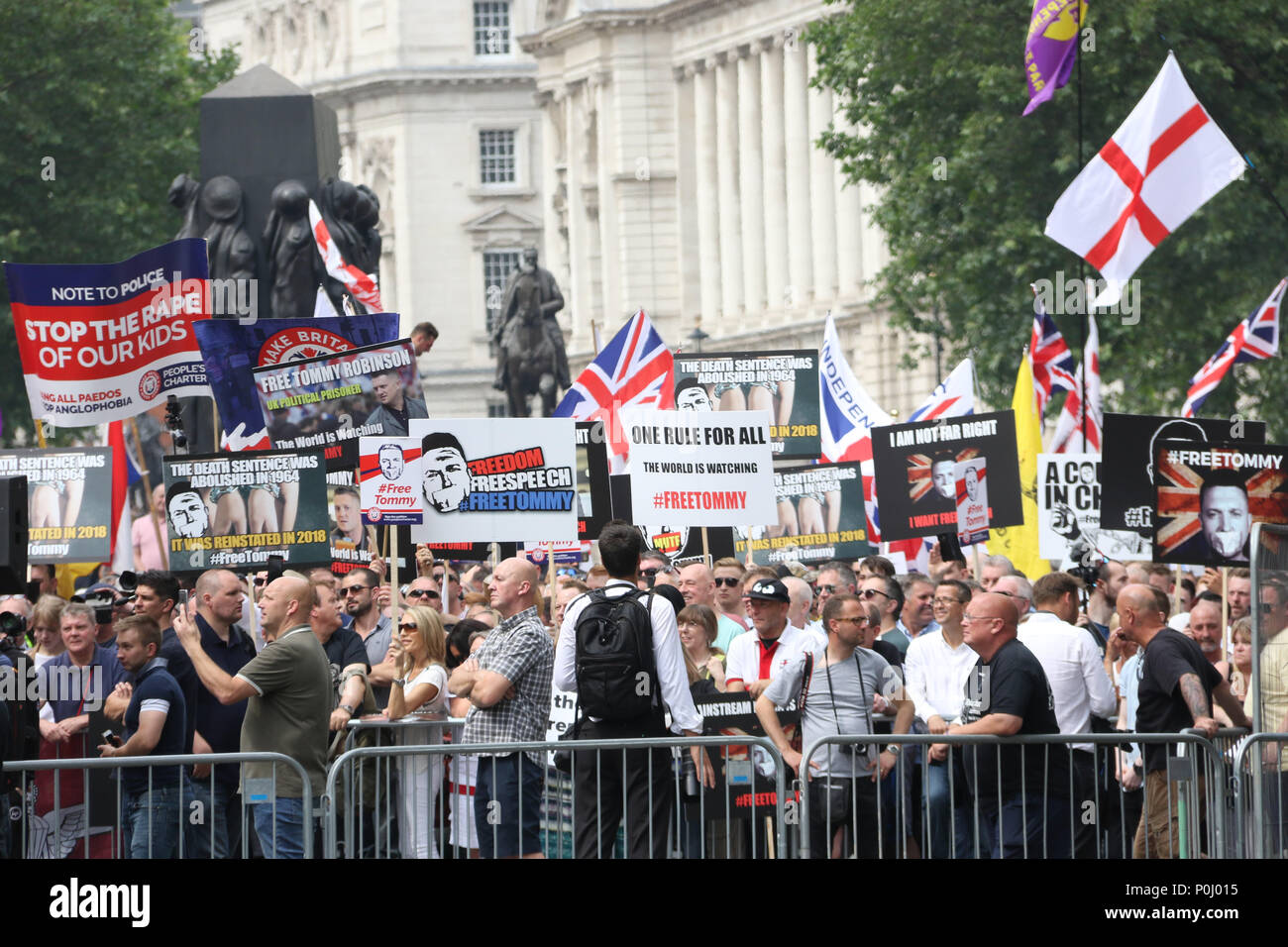 London, England. 9th June 2018. Tens of thousands of patriotic English ...