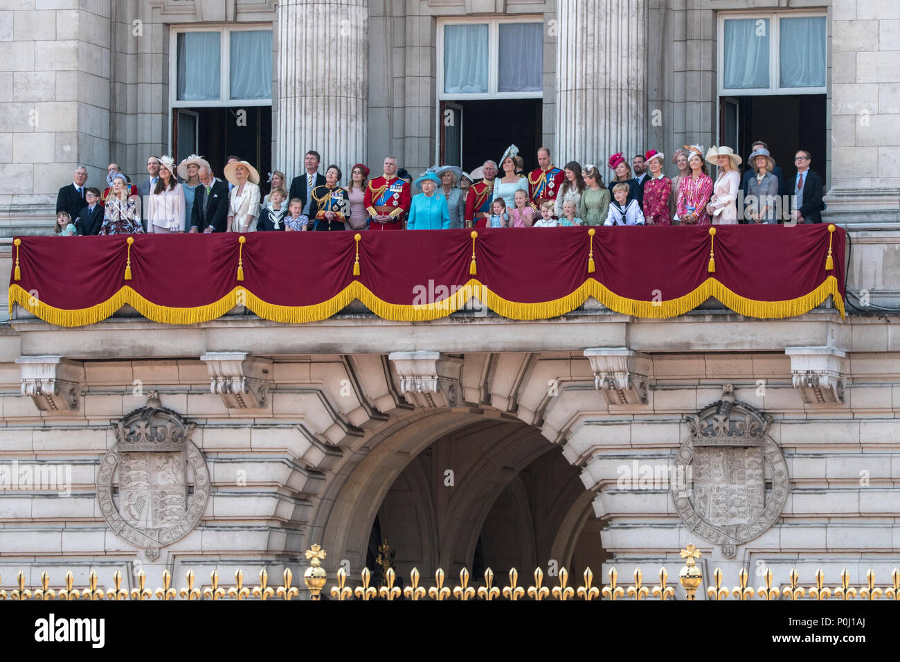London, UK. 9 June 2018 - Members of the British Royal family ...