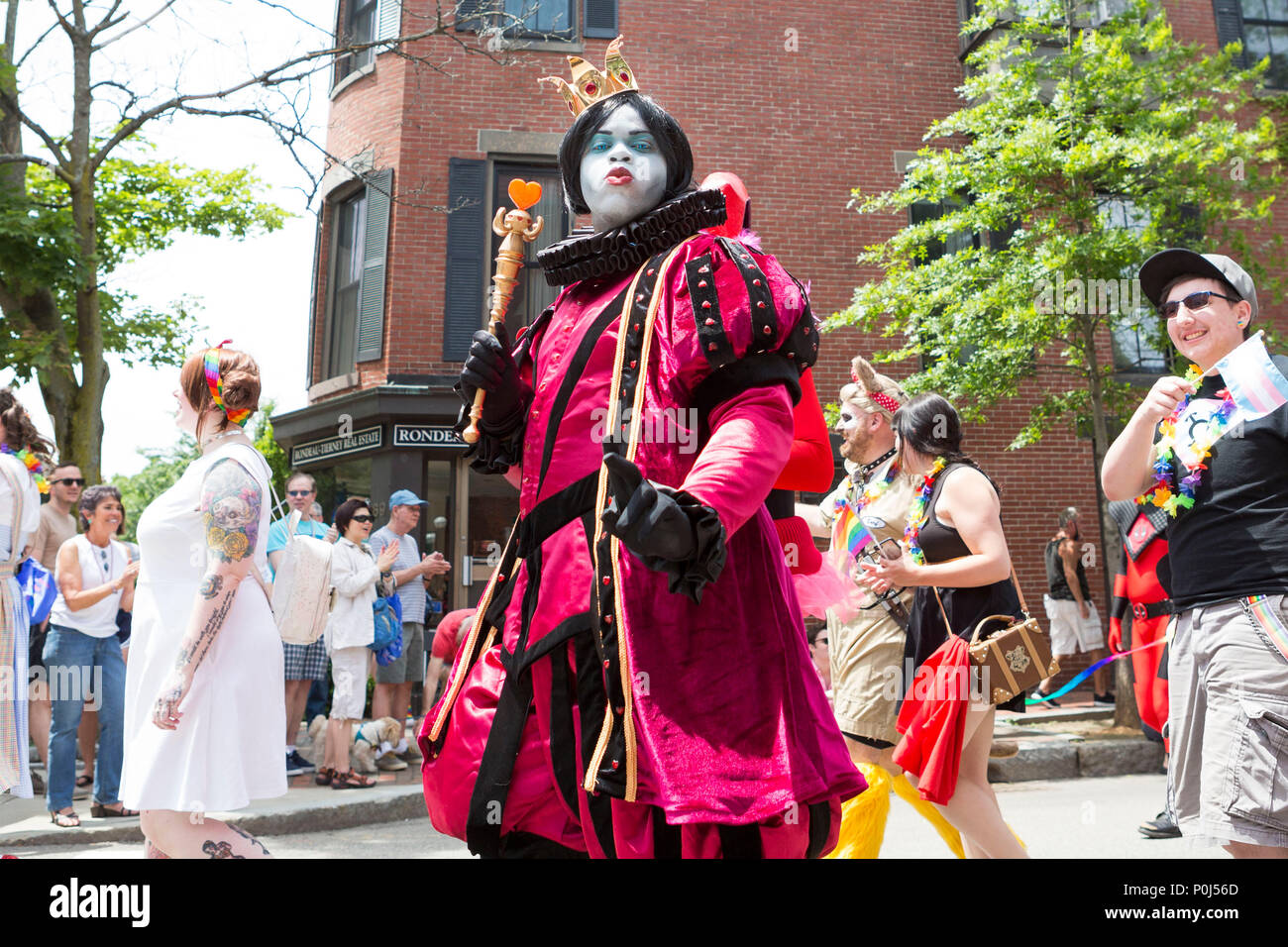 Boston, Massachusetts, USA. 9th June, 2018. A dressed up participant ...