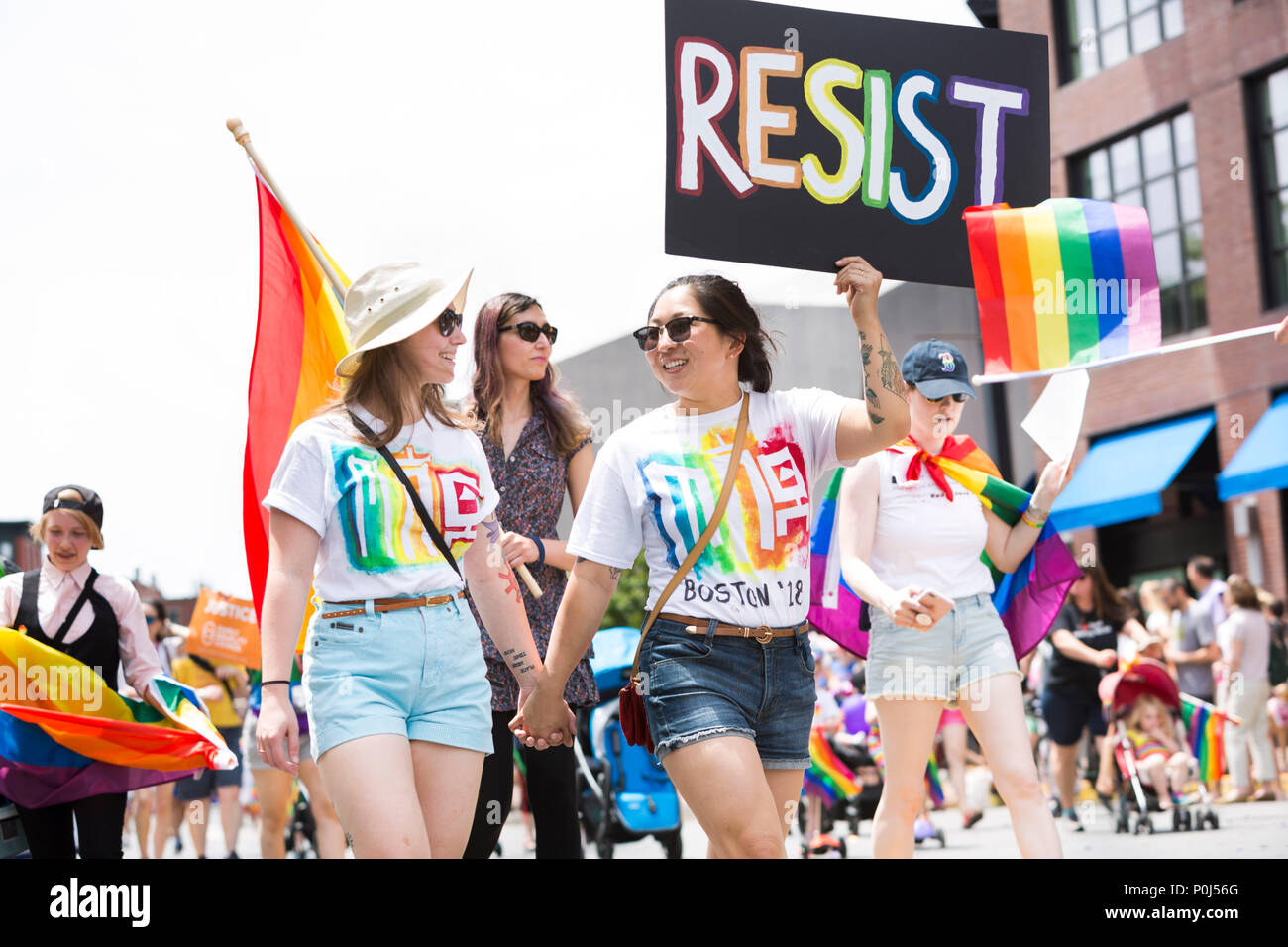 Boston, Massachusetts, USA. 9th June, 2018. Participants of the parade ...